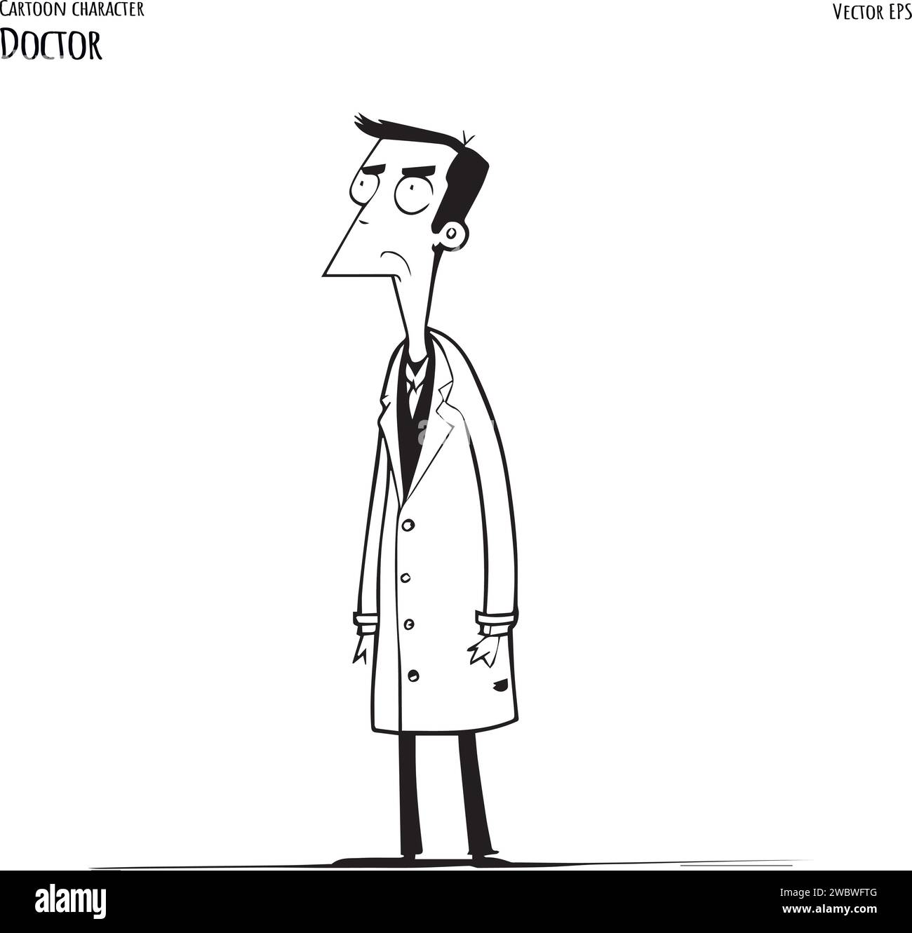 Cartoon figure medical doctor Black and White Stock Photos & Images - Alamy