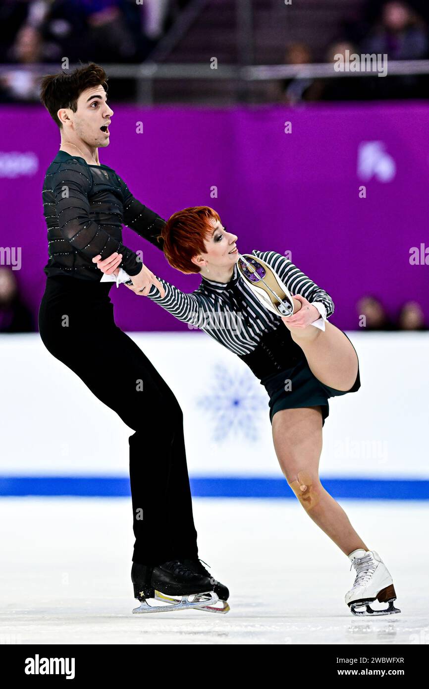 Evgeniia LOPAREVA & Geoffrey BRISSAUD (FRA), during Ice Dance Rhythm ...