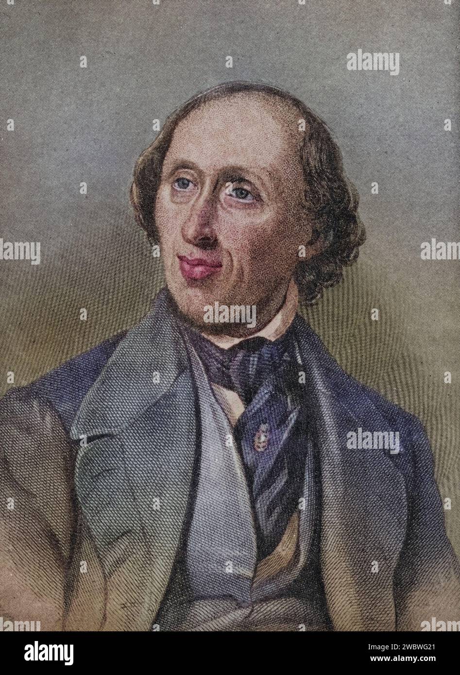 "Hans Christian Anderson, 1805-1875, Danish Autor, Schriftsteller von ...