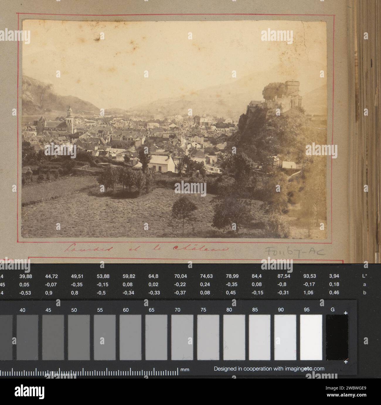 View of Lourdes with Château Fort de Lourdes, Anonymous, 1880 - 1910 ...
