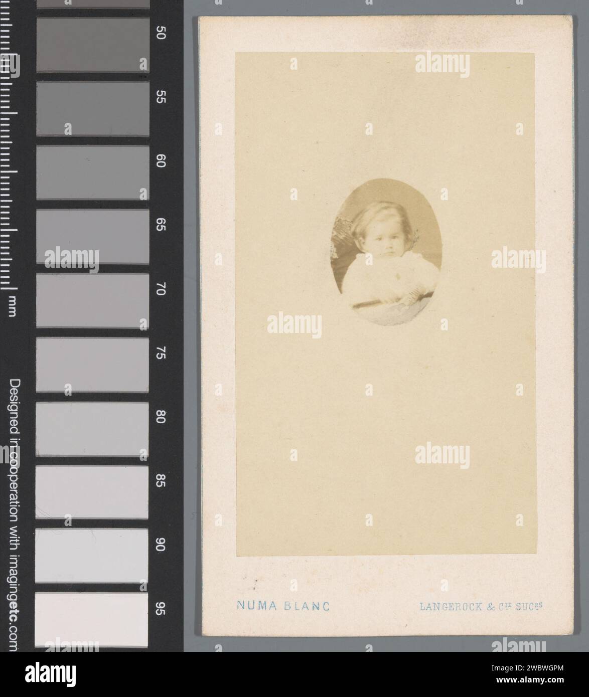 Portrait of an unknown child, Henri Langerock, 1875 - 1878 Photograph ...