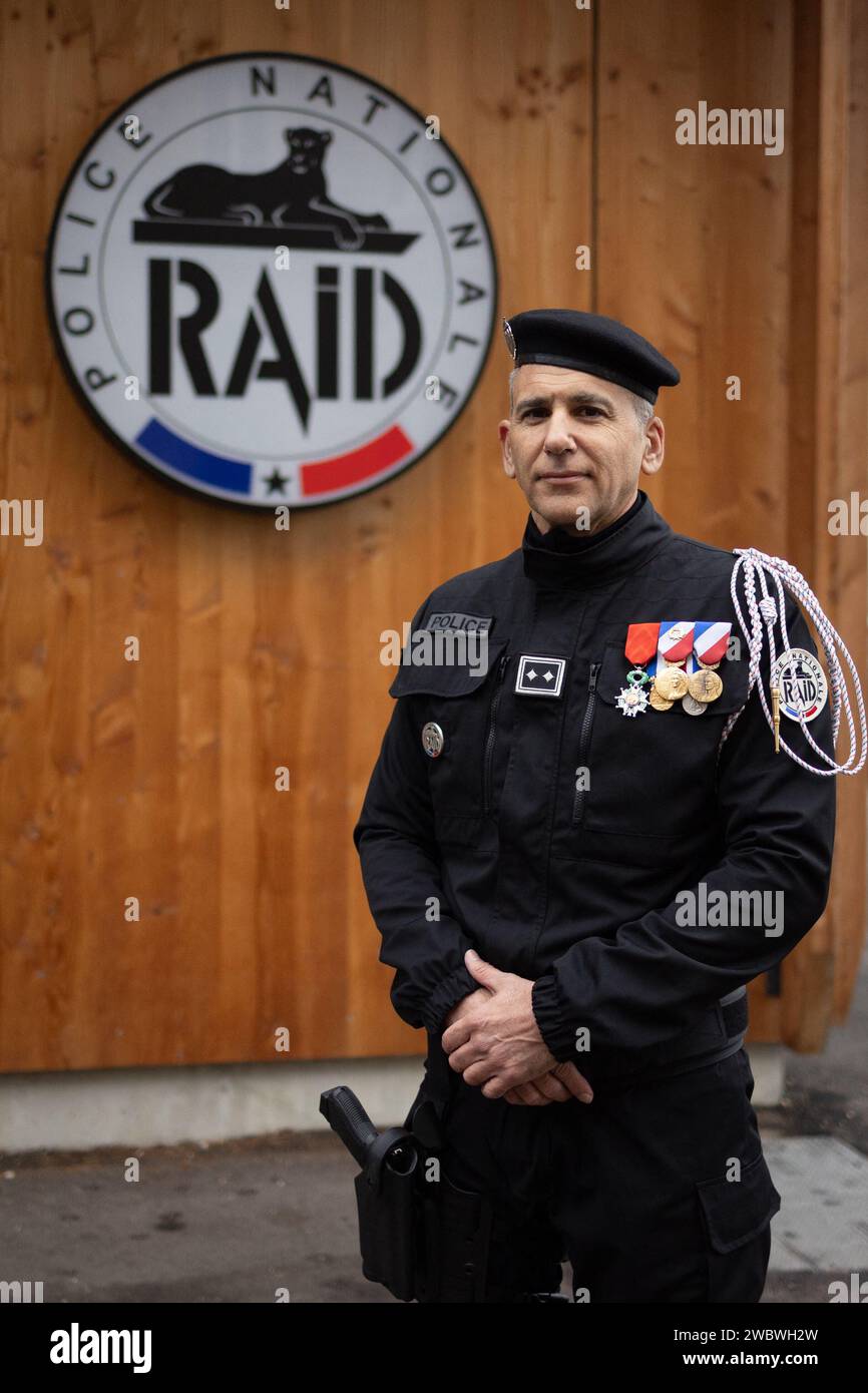Bievres, France. 12th Jan, 2024. Guillaume Cardy poses during his ...