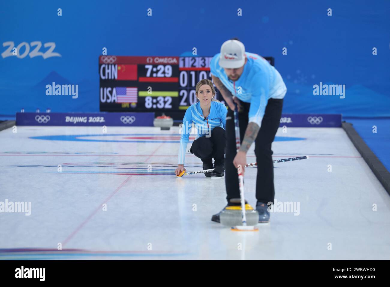FEB 5, 2022 - Beijing, China: Fan Suyuan and Ling Zhi of Team China ...