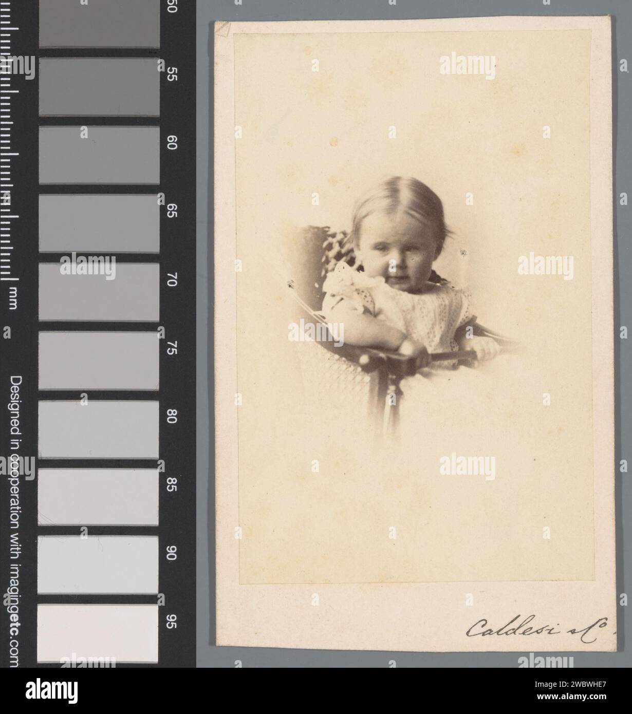 Portrait of an unknown child, Leonida Caldesi, 1861 - 1870 Photograph ...