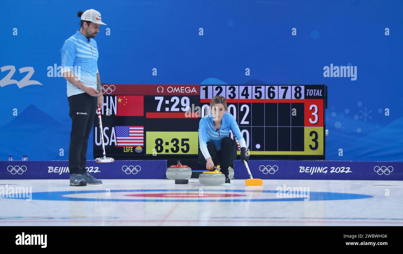 FEB 5, 2022 - Beijing, China: Fan Suyuan and Ling Zhi of Team China ...