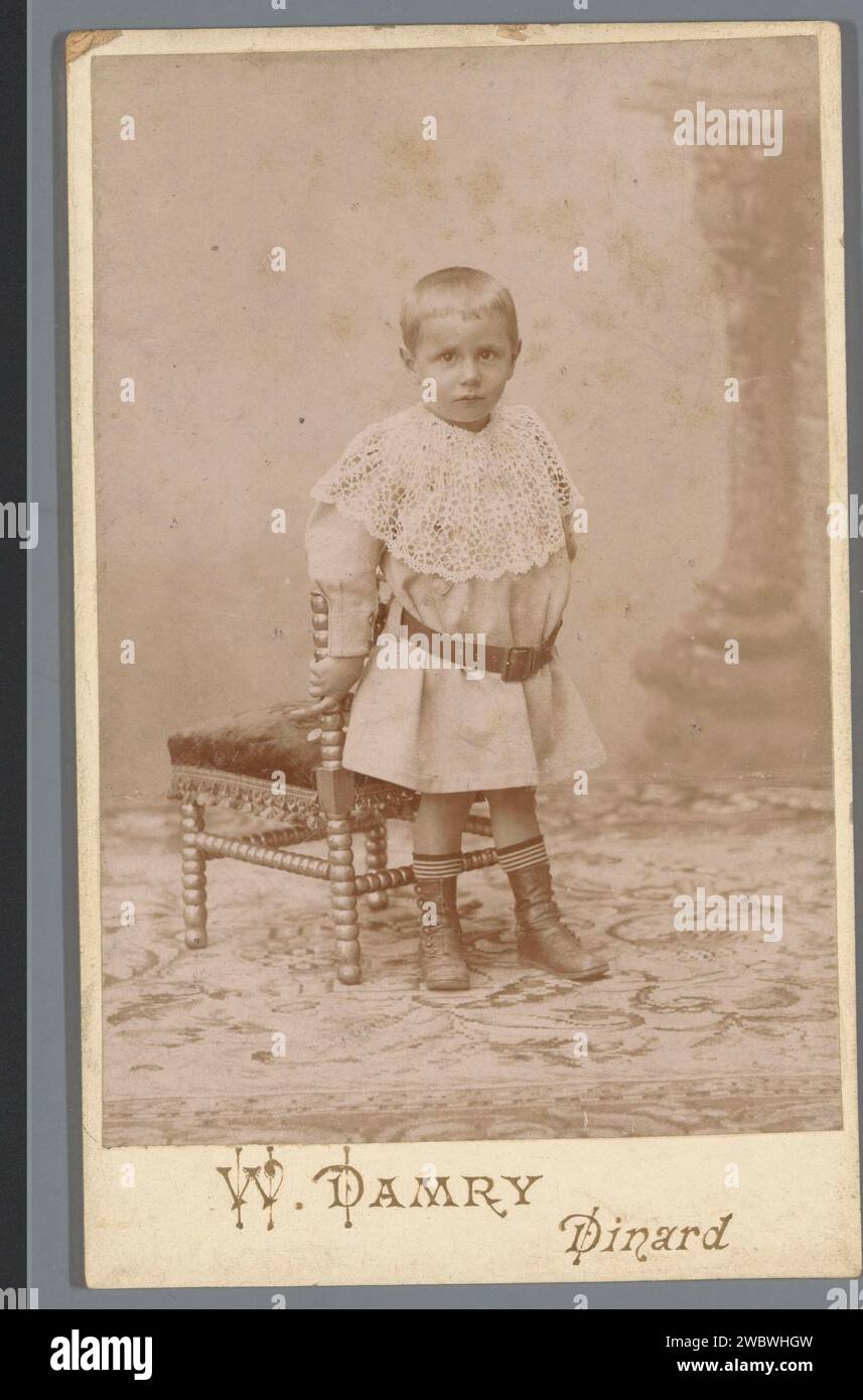 Portrait of an unknown boy, Walter Damry, 1892 Photograph. visit card ...