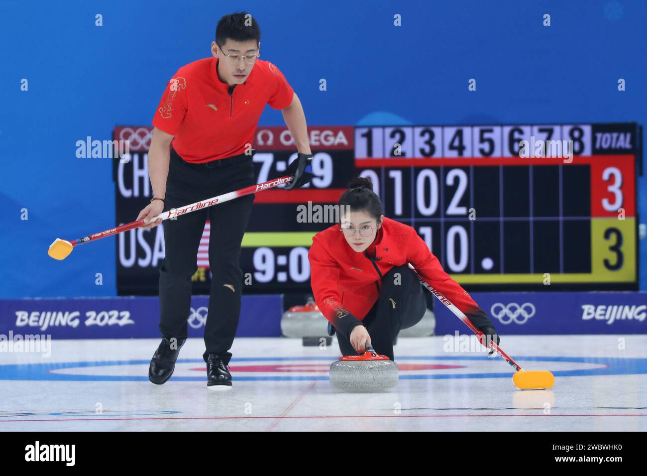 FEB 5, 2022 - Beijing, China: Fan Suyuan and Ling Zhi of Team China ...