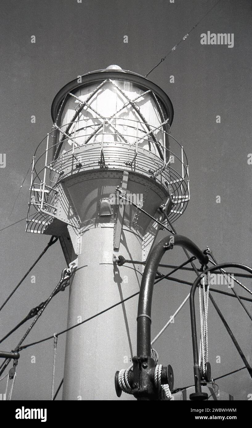 1960s, historical, a close-up view of the lighthouse on the North ...
