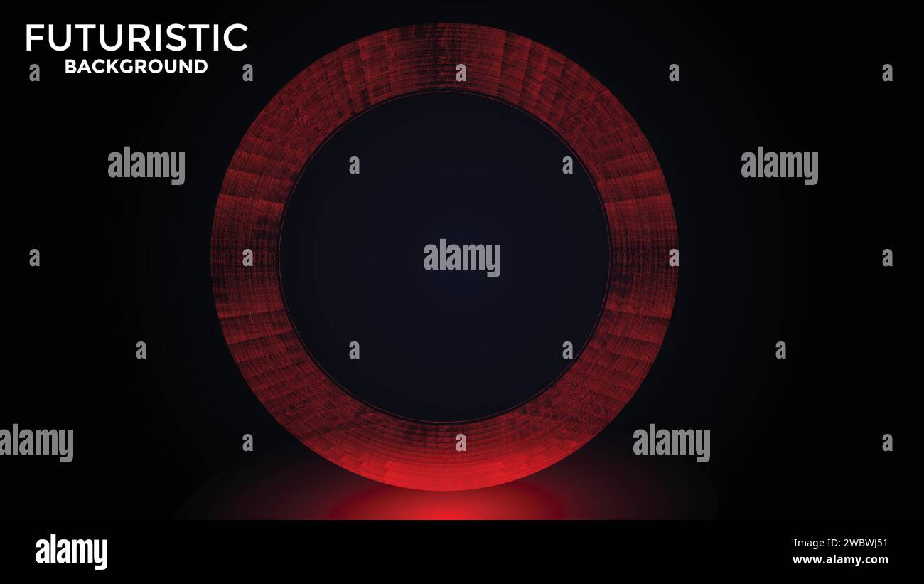 Abstract technology futuristic digital concept dot pattern with lighting glowing particles on a ...