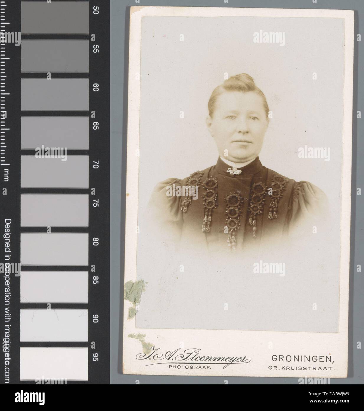 Portrait of an unknown woman, Johannes Adrianus Steenmeijer, 1896 ...