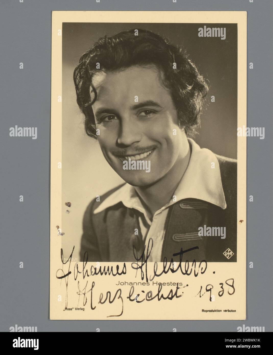 Portrait of the actor Johannes Heesters in the film of Bettelstudent, 1936 - 1938 photograph ...