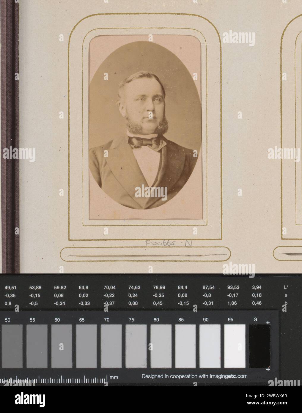 Portrait of a man with bakekeests, Idanus Hendrikus Slaterus, 1873 ...