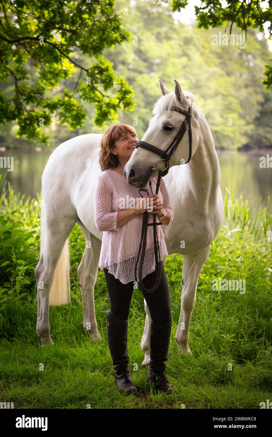 horse and rider Stock Photo - Alamy