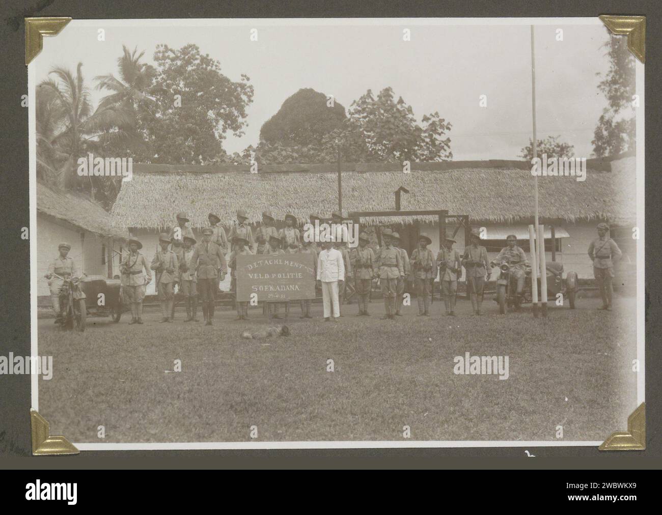 Group portrait of the field police of Soekadana (South Sumatra), 1933 ...