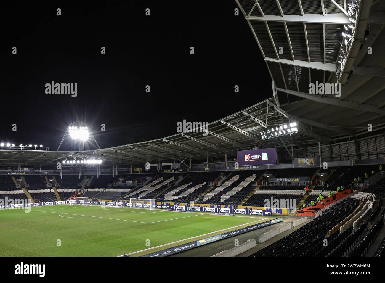 A general view of The MKM Stadium during the Sky Bet Championship match ...