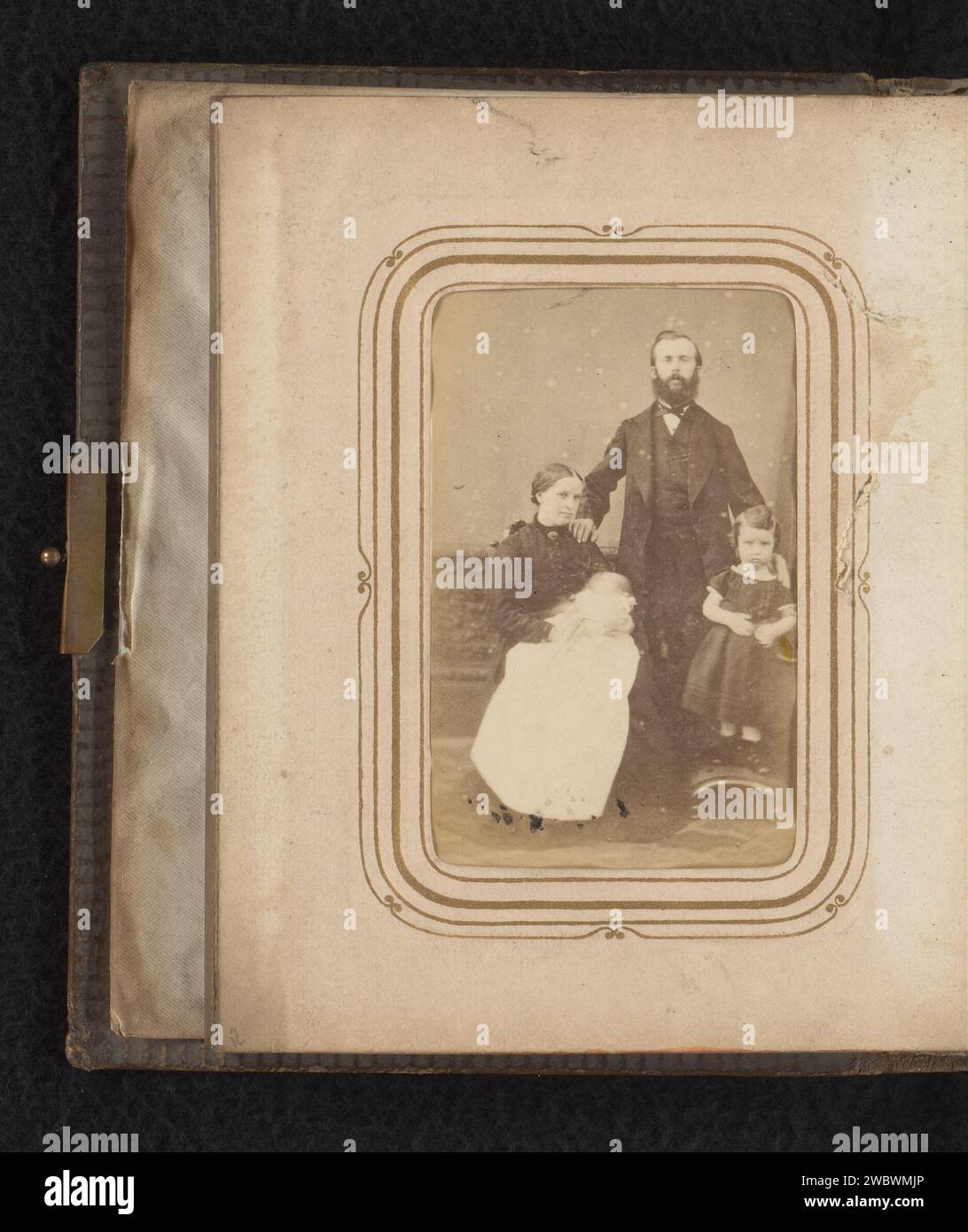 Family portrait with father, mother and two children, Frederick Argall ...