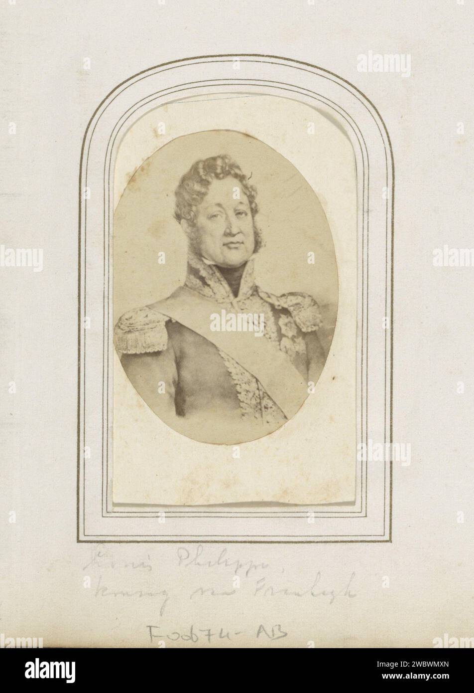 Photo production of (presumably) a painted portrait of Louis Philip I ...