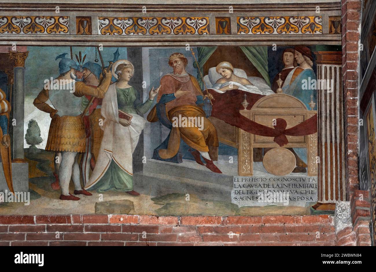 Episodio della vita di S.Agnese - affresco - pittore lombardo degli ...