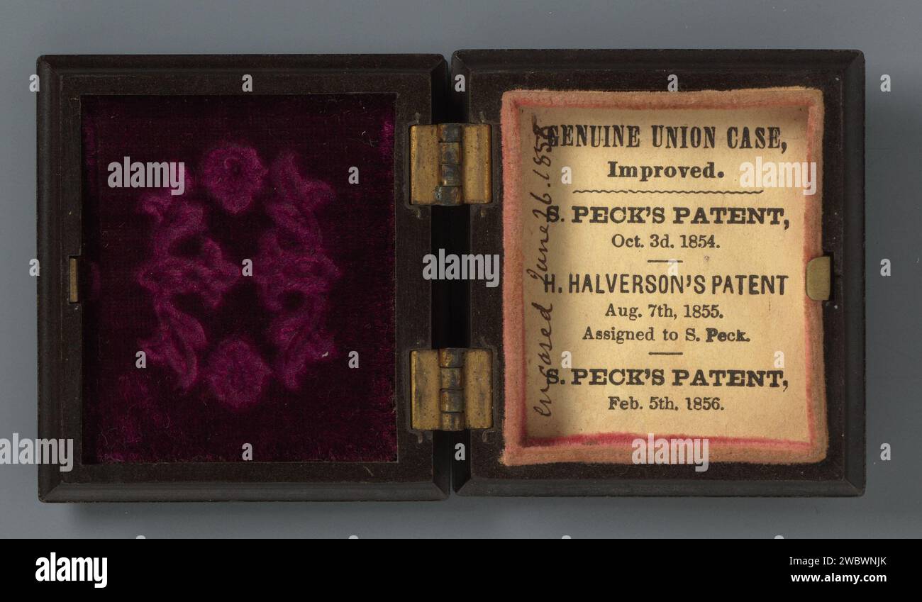 Genuine union case, anonymous, 1858 union case Empty Union Case, with ...