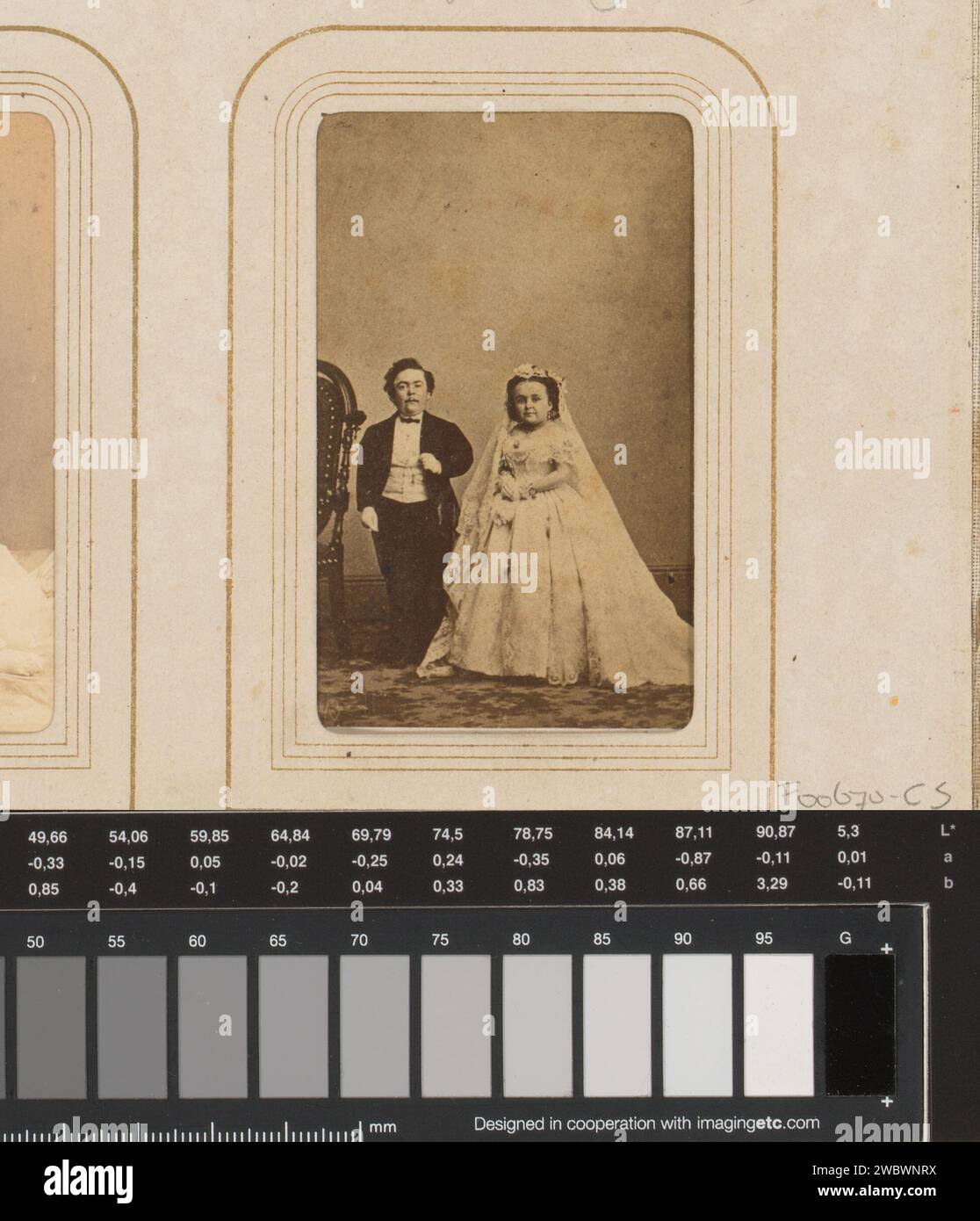 Portret van Tom Thumb en Lavinia Warren, Mathew Benjamin Brady ...