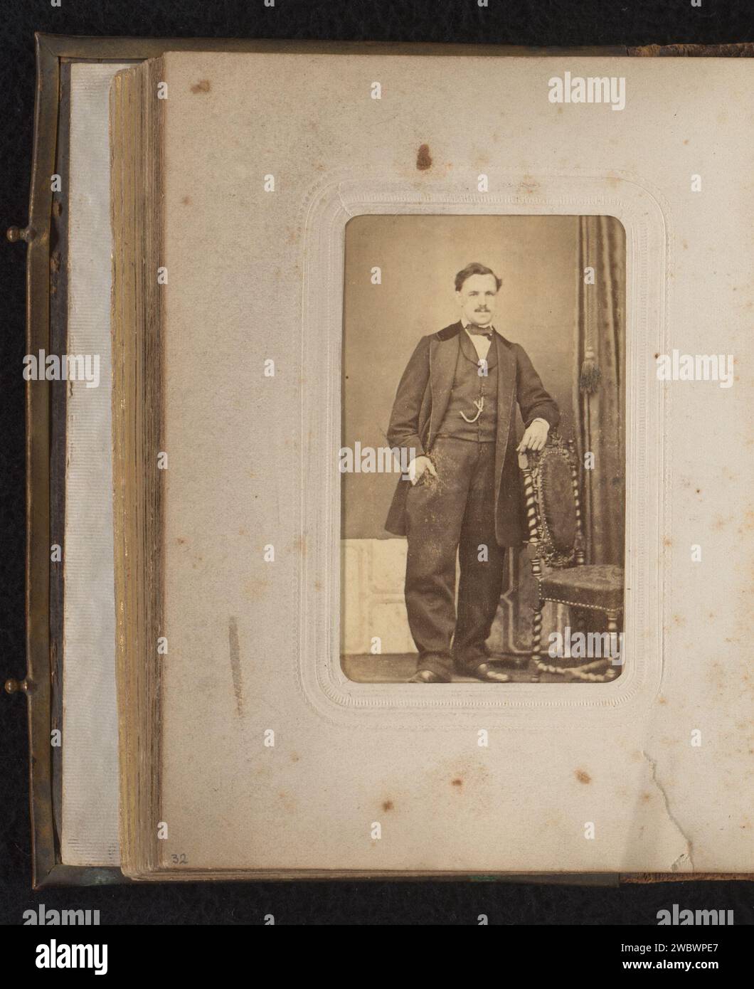 Portrait of a man standing by a chair, Anonymous, 1860 - 1900 ...