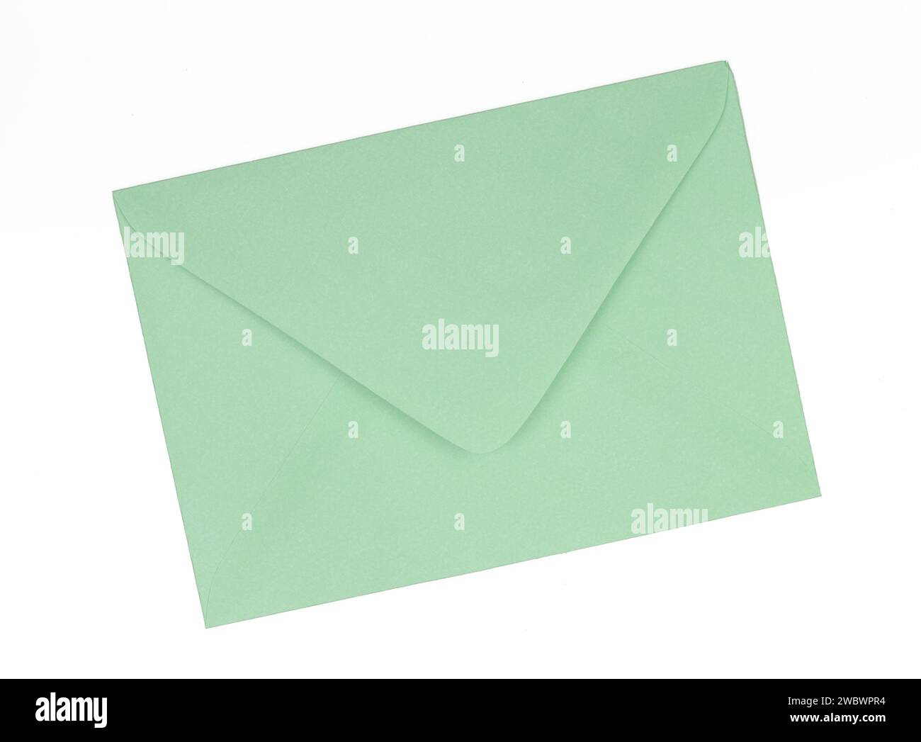 Big green blank envelope isolated on white background Stock Photo - Alamy