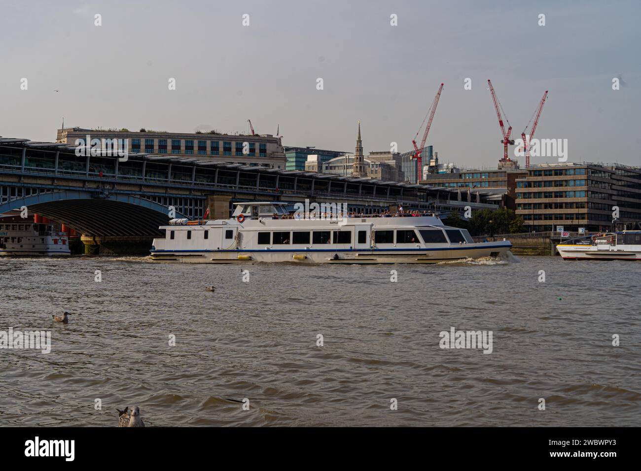 London England UK January 10th 2024 The Thames from the South Bank ...