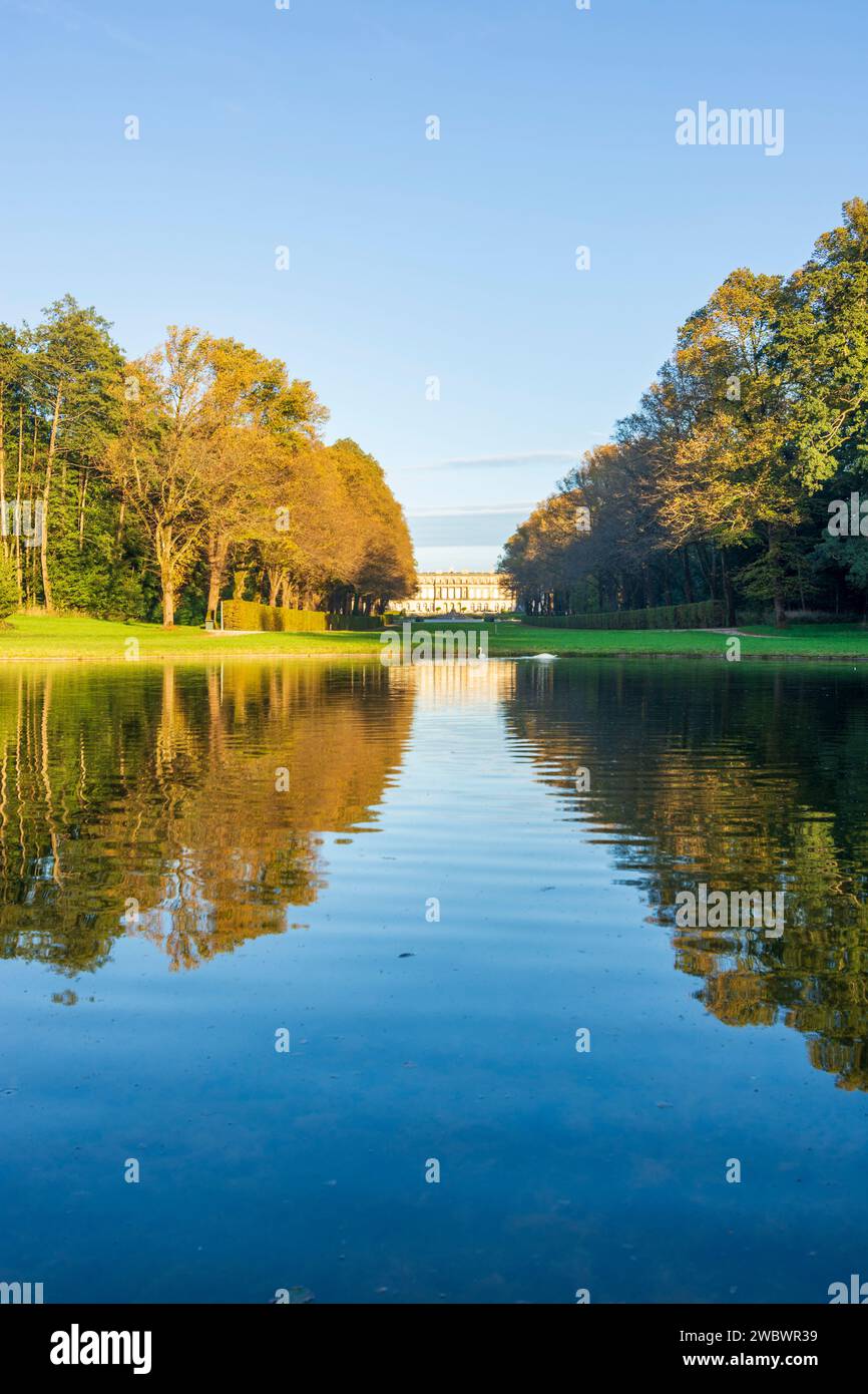 Chiemsee: palace Neues Schloss Herrenchiemsee Castle, park in ...