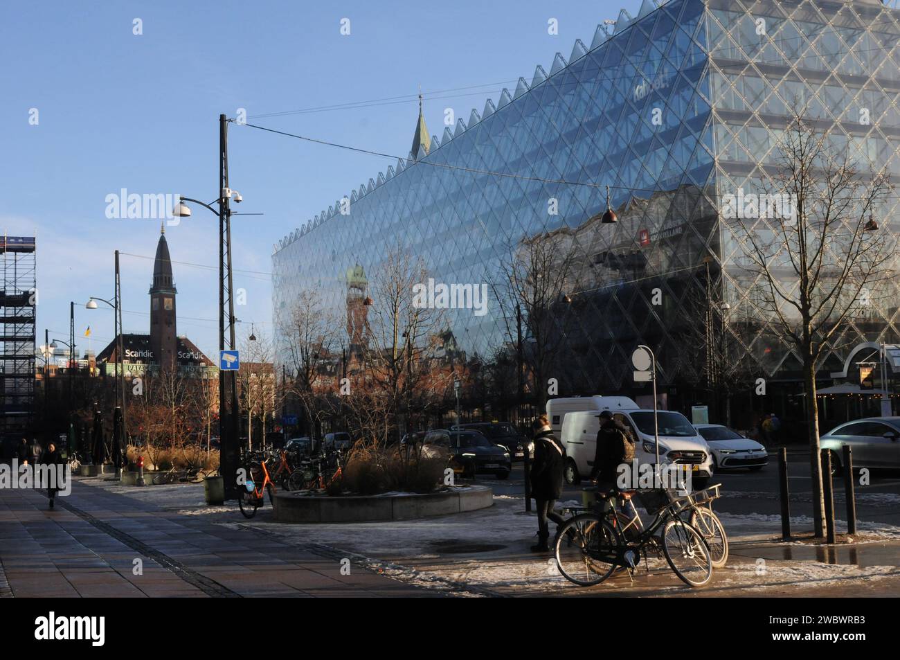 Copenhagen, Denmark /12 January 2024/.Famous vesterrbrogade location of ...
