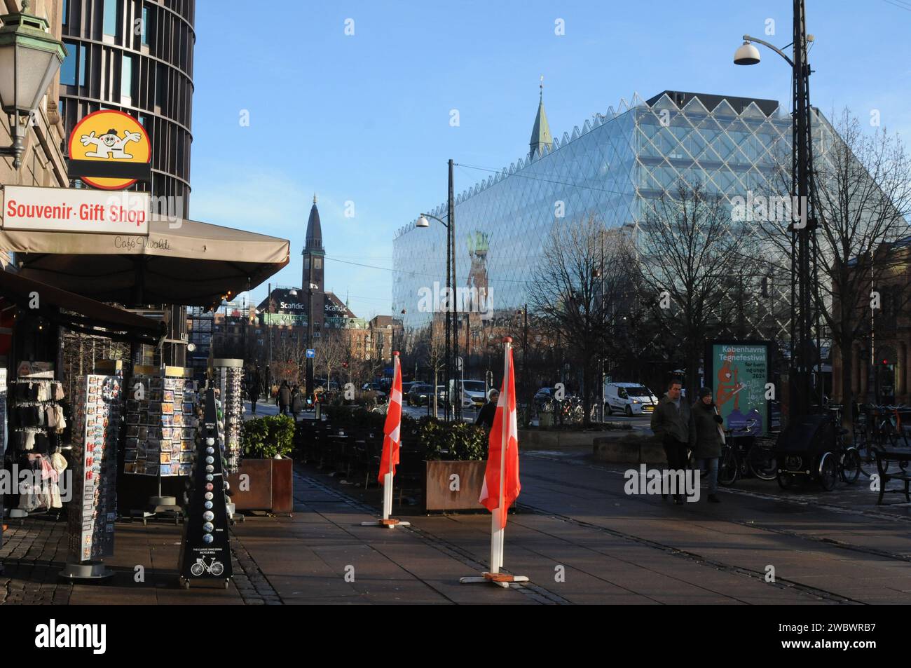 Copenhagen, Denmark /12 January 2024/.Famous vesterrbrogade location of ...