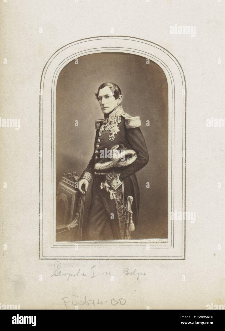 Portrait of Leopold I, King of Belgium, Ghémar Frères, 1855 - 1875 ...