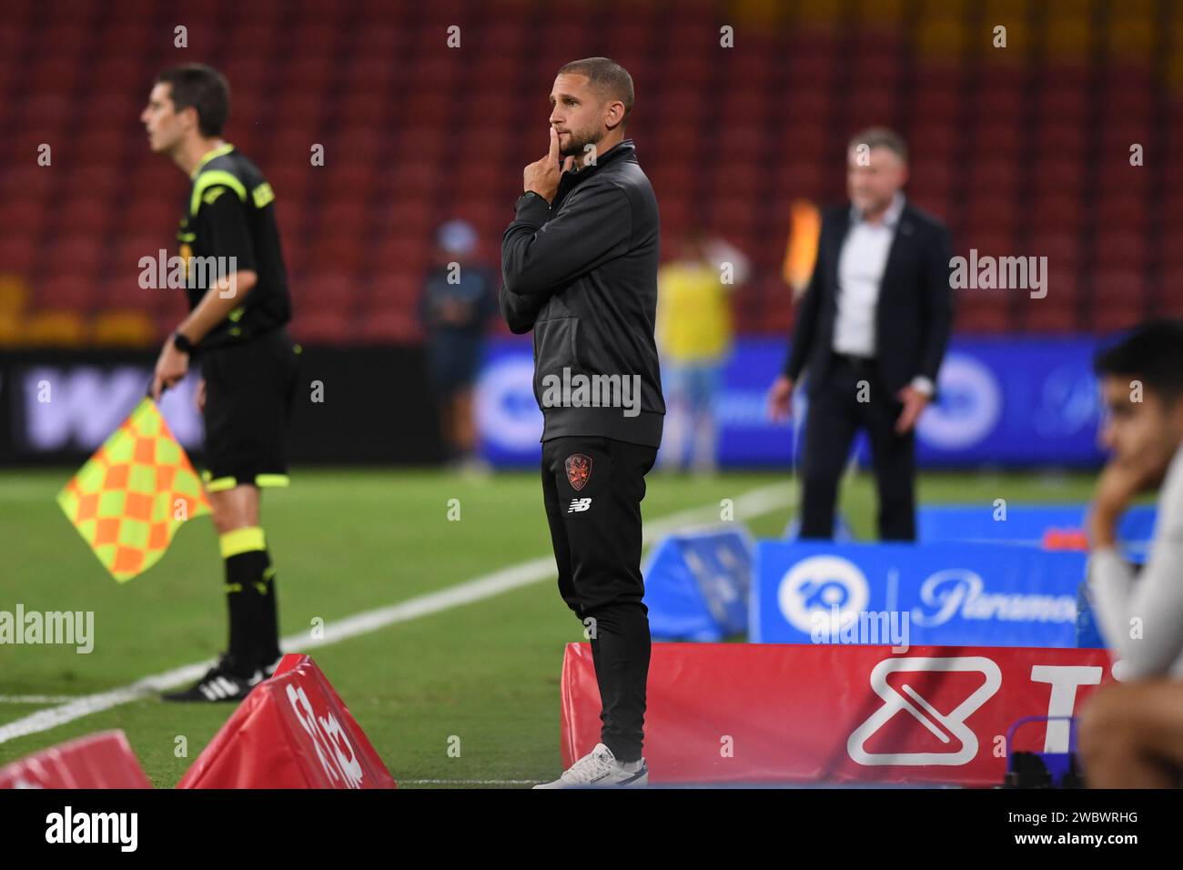 Ben Cahn at round 11 of the A-League mens football, Brisbane Roar vs ...
