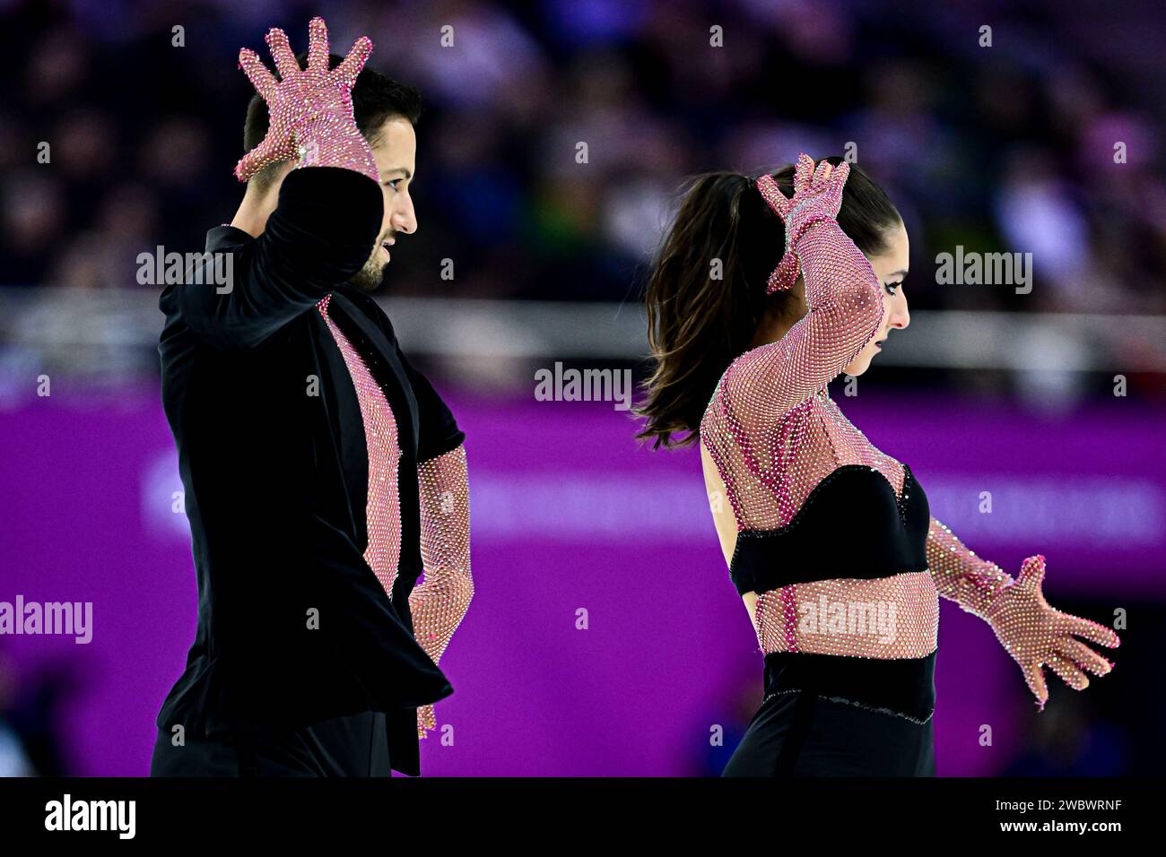 Lilah FEAR & Lewis GIBSON (GBR), during Ice Dance Rhythm Dance, at the ...