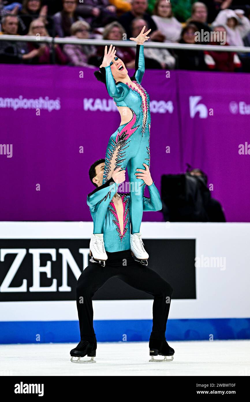 Charlene GUIGNARD & Marco FABBRI (ITA), during Ice Dance Rhythm Dance ...