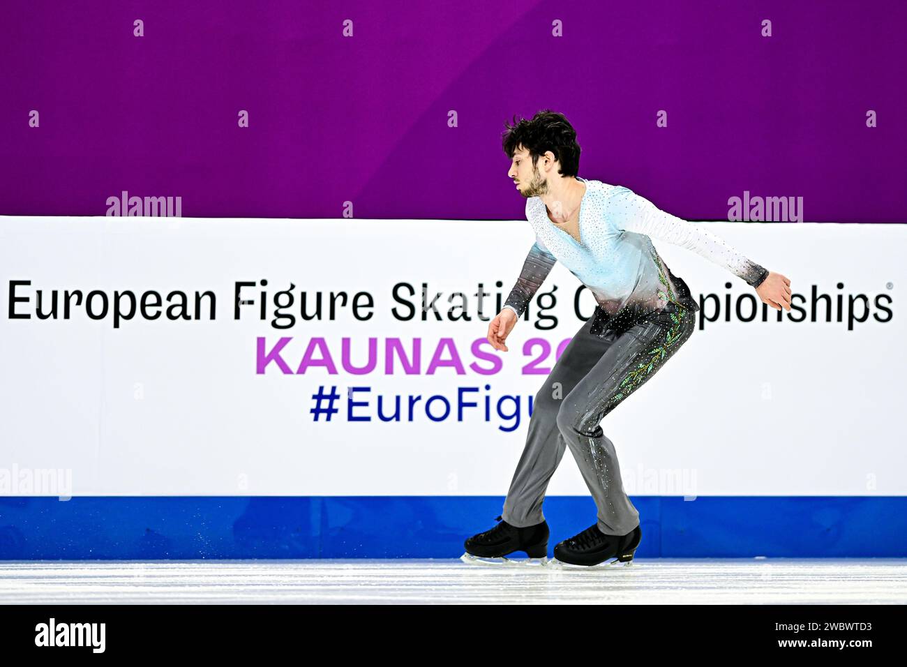 Maurizio ZANDRON (AUT), during Men Free Skating, at the ISU European Figure Skating ...