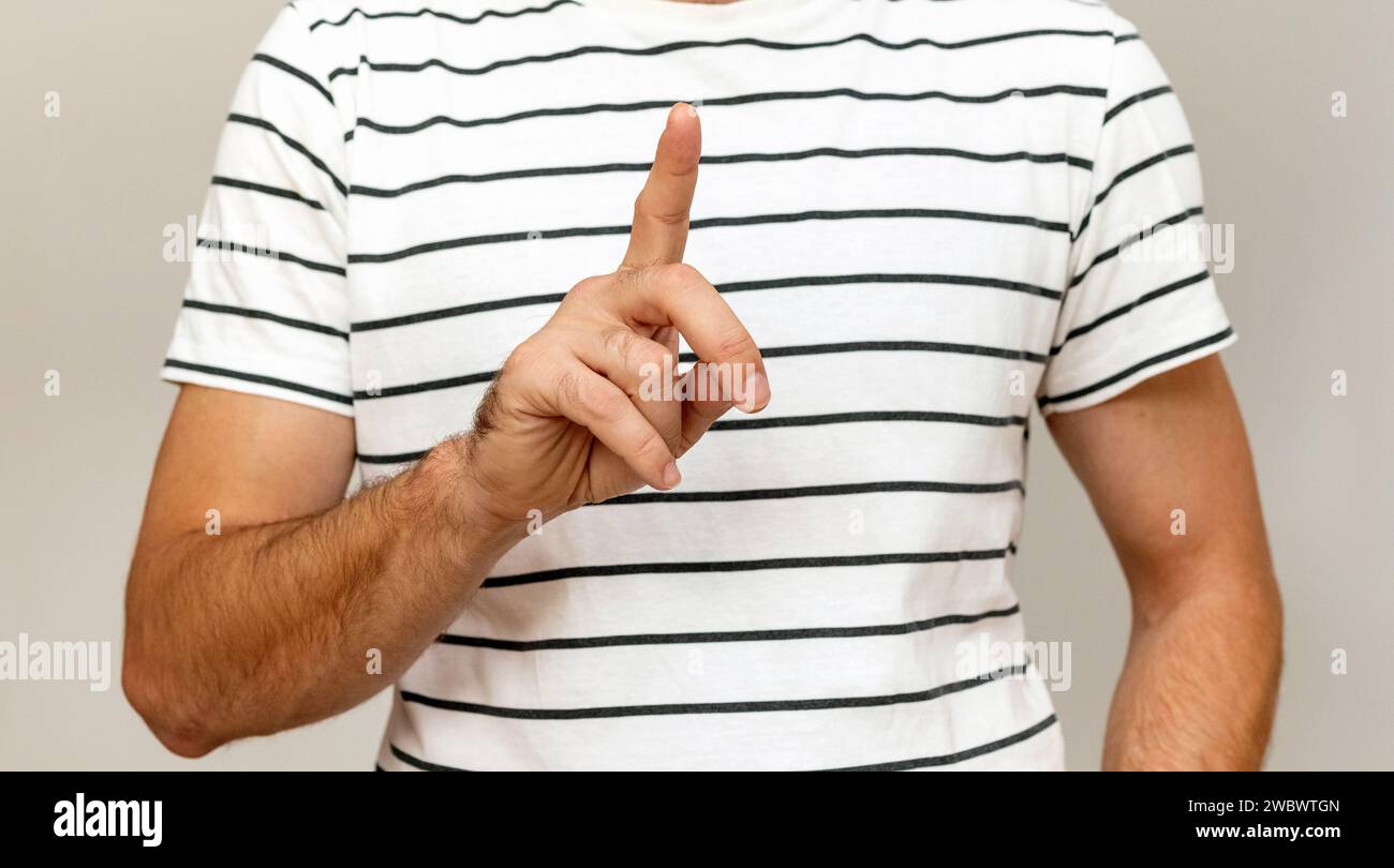 Index finger gesture hand hi-res stock photography and images - Alamy