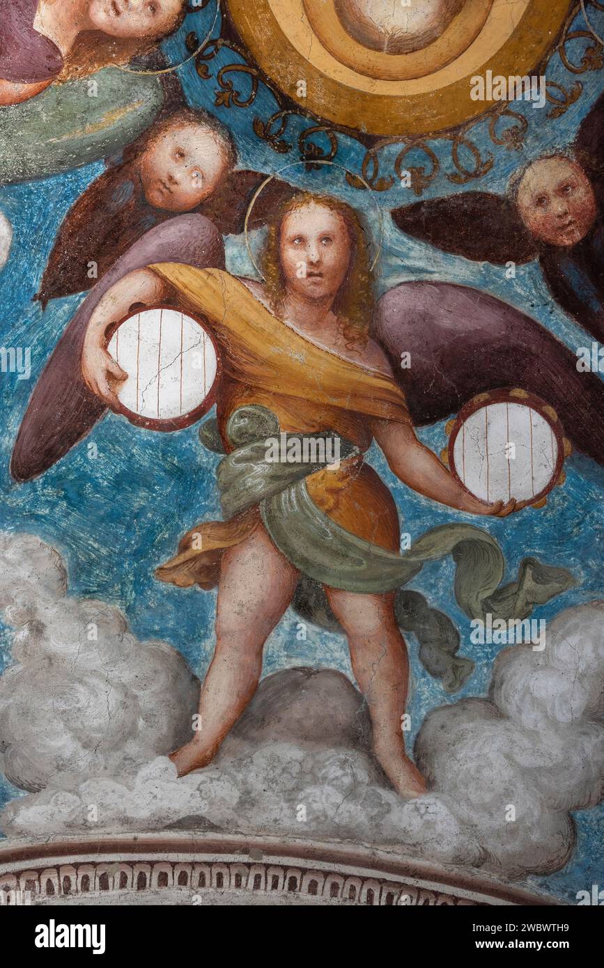 Angelo musicante - affresco - pittore lombardo del XV secolo - Pavia ...