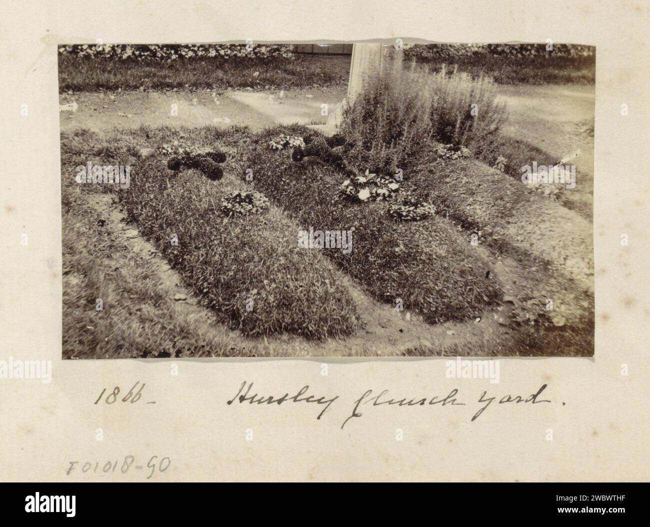 Graves with crosses of (presumably) pastor John Keble and his wife Charlotte in the cemetery of ...