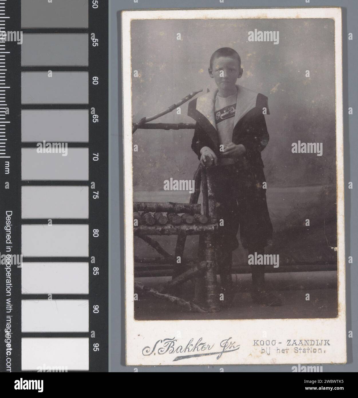 Portrait of an unknown boy in a sailor suit, Simon Bakker Jz., 1880 ...