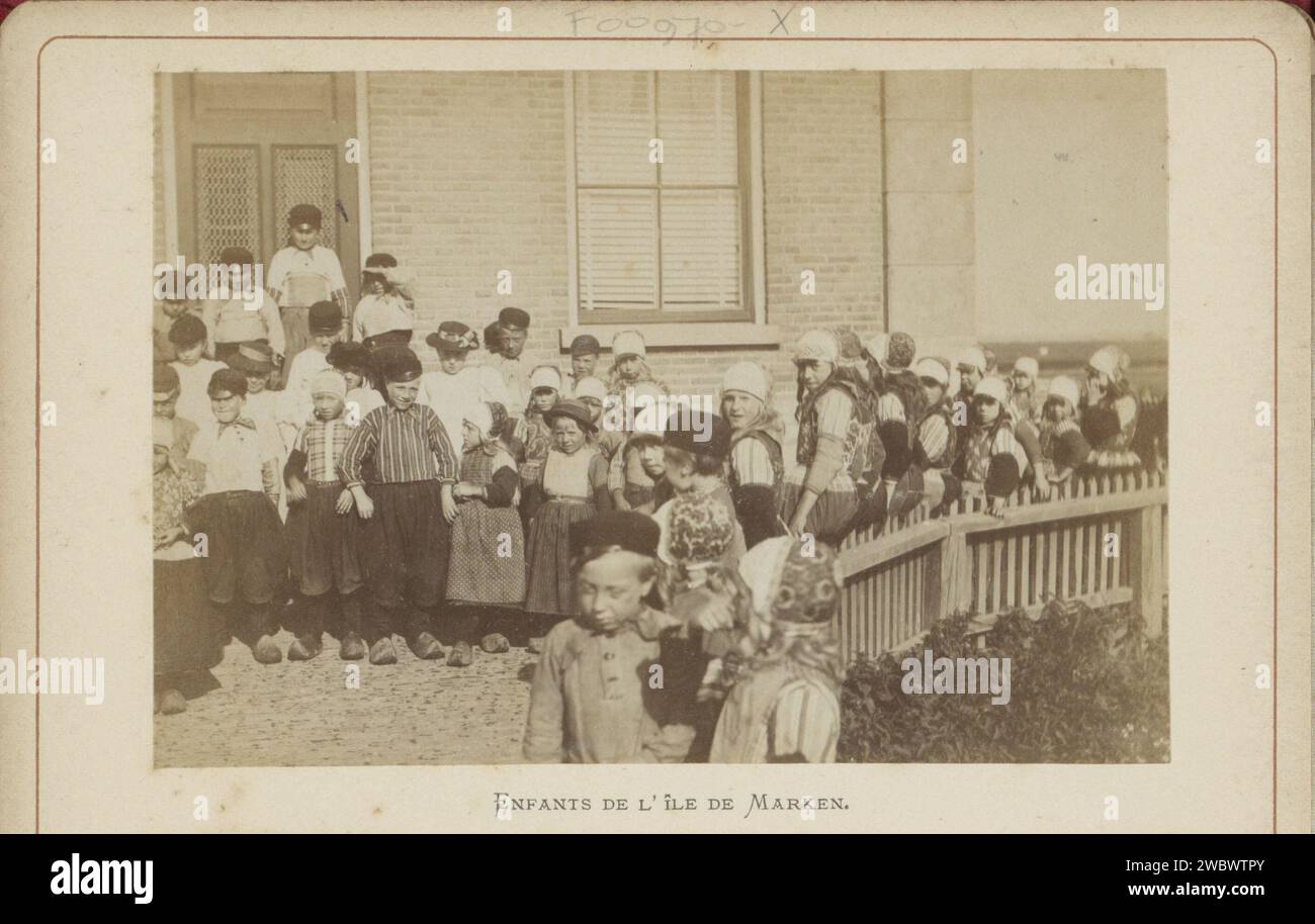 School children of Marken in traditional costume, Andries Jager ...