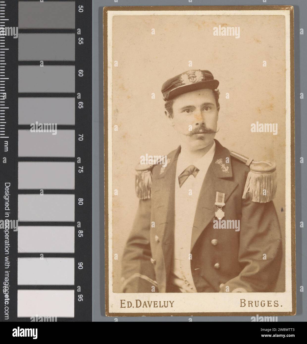 Portrait of an unknown man in Marine-Uniform, Edouard-Alexis Daveluy ...