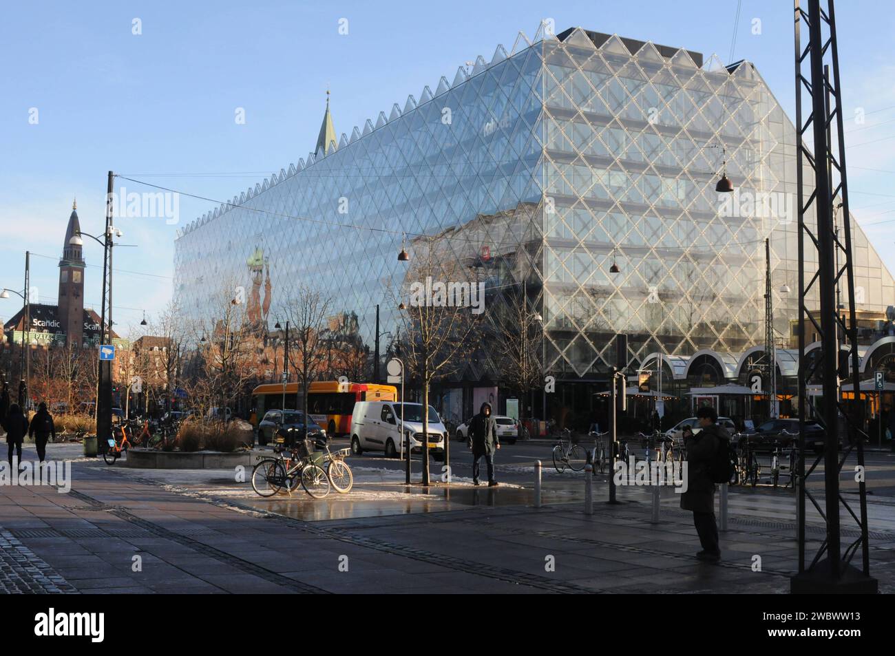 Copenhagen, Denmark /12 January 2024/.Famous vesterrbrogade location of ...