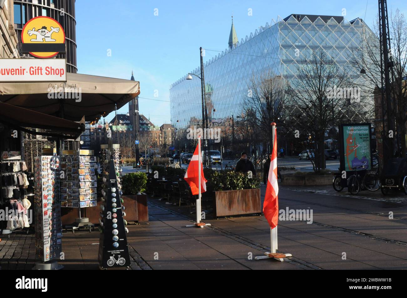 Copenhagen, Denmark /12 January 2024/.Famous vesterrbrogade location of ...