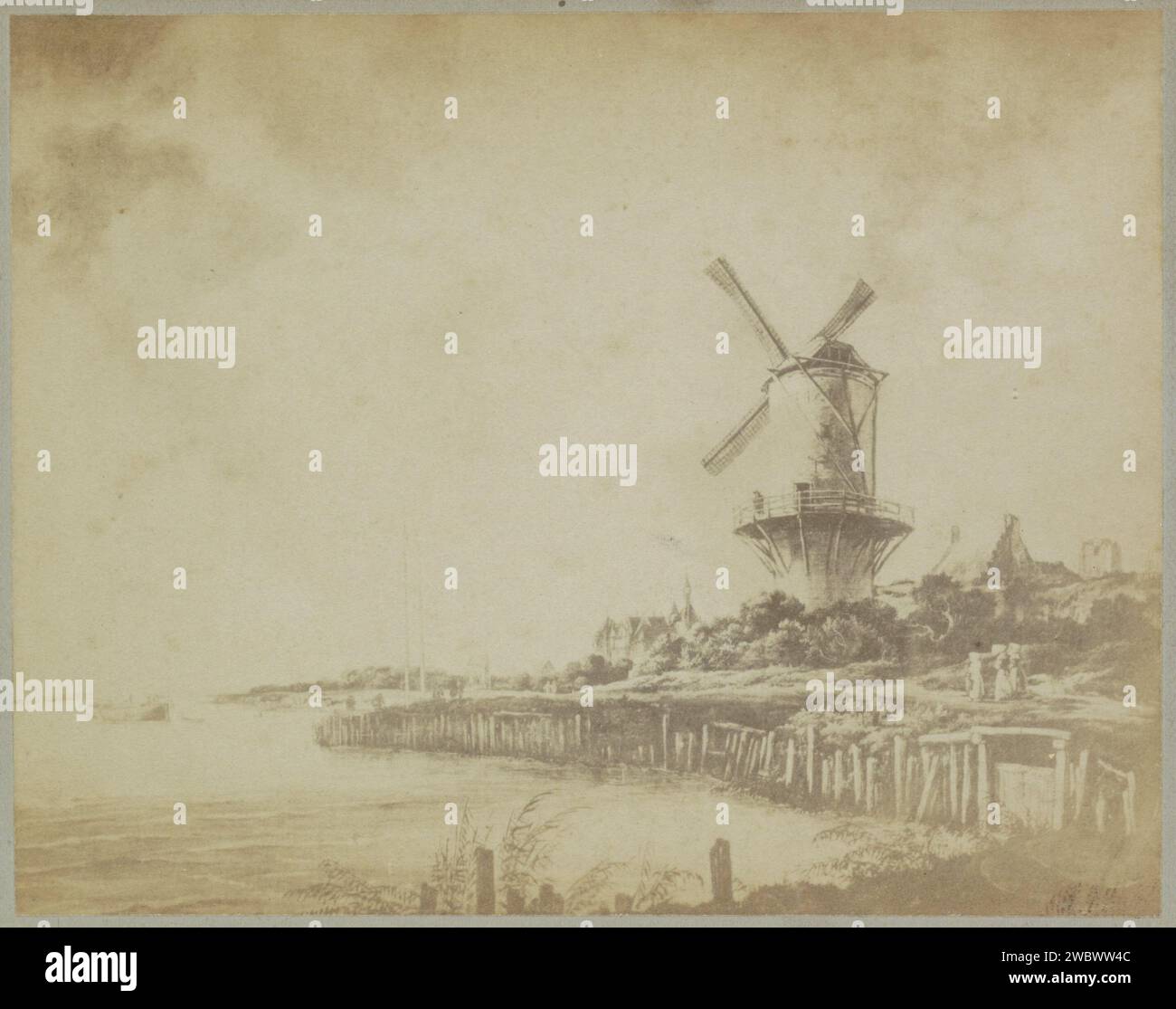 Photo production of the painting 'De Molen at Wijk bij Duurstede' by ...