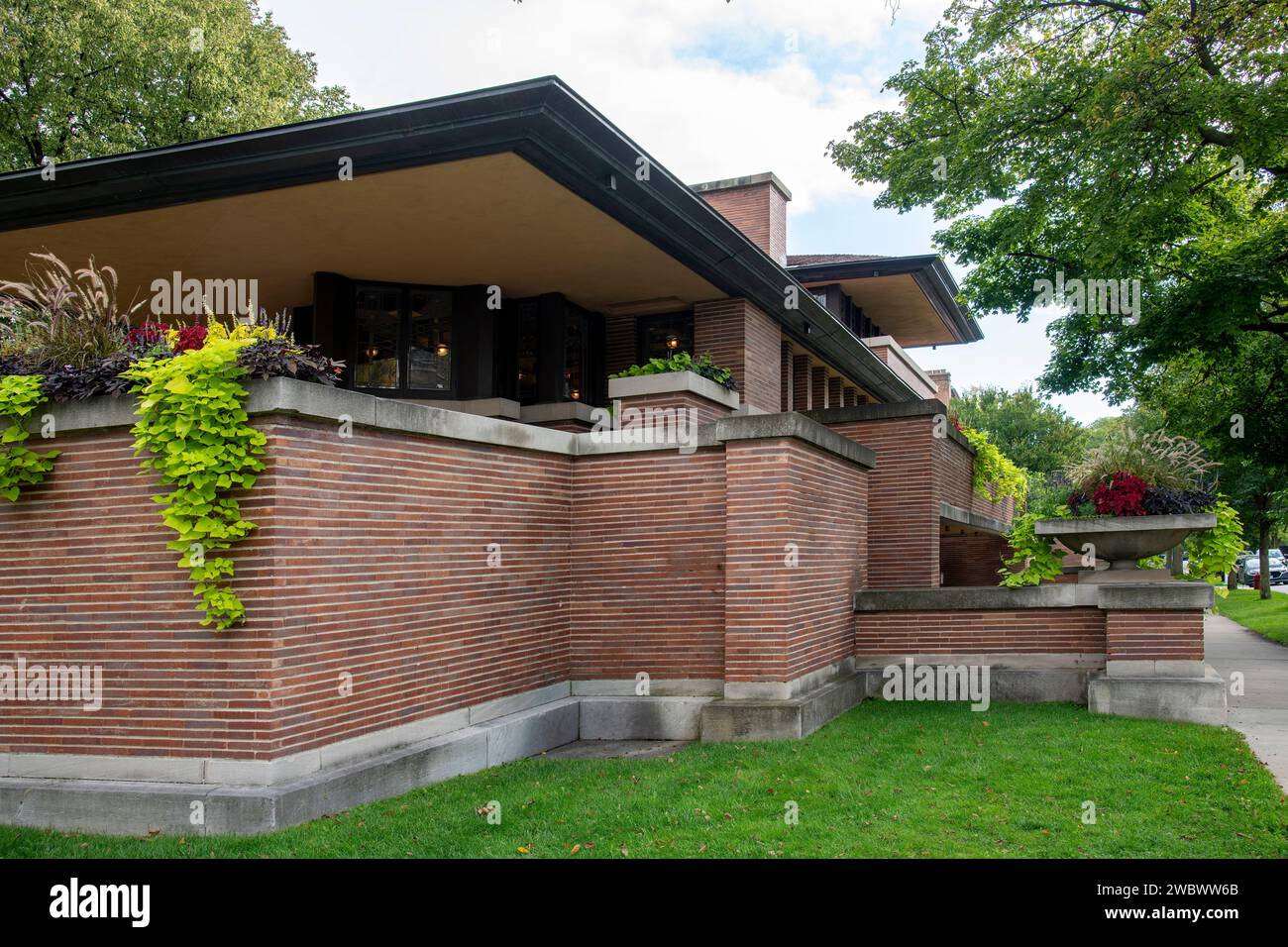 Chicago, IL, USA-September 28, 2023; National Historic Landmark Frederick C. Robie House on ...
