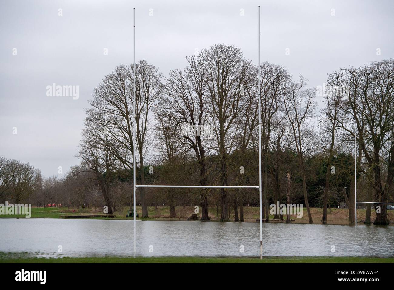 Rugby pitch flooding hi-res stock photography and images - Alamy