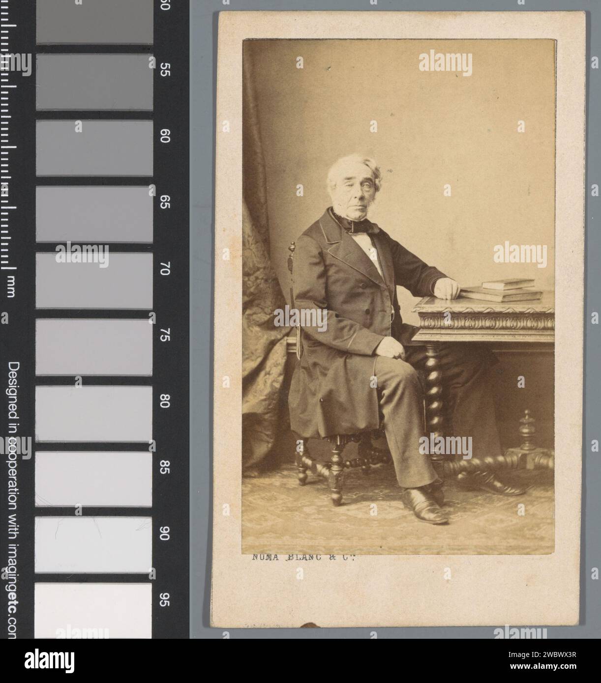 Portrait of an unknown man, referred to as Mr Sacombe, Numa Blanc, 1850 ...