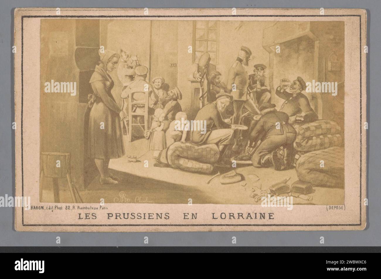Photo production of a design of the Prussia in Lorraine, Eugène Baron ...