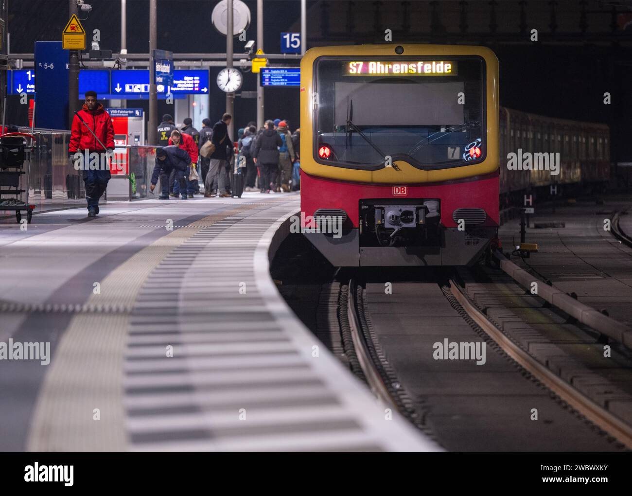 Berlin, Germany. 12th Jan, 2024. An S-Bahn train on the S7 line to ...