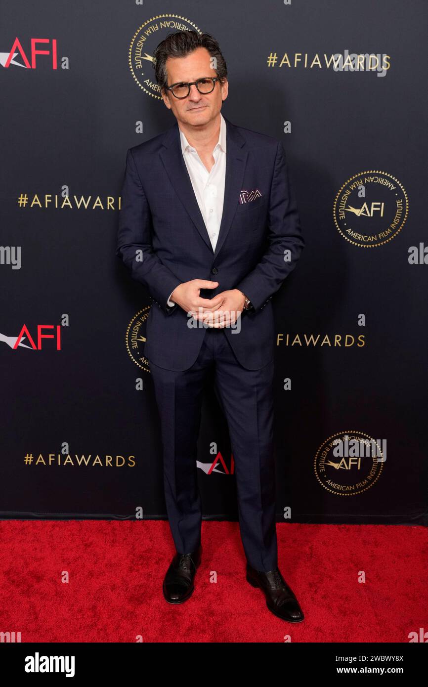 Ben Mankiewicz arrives at the AFI Awards on Friday, Jan. 12, 2024, at ...